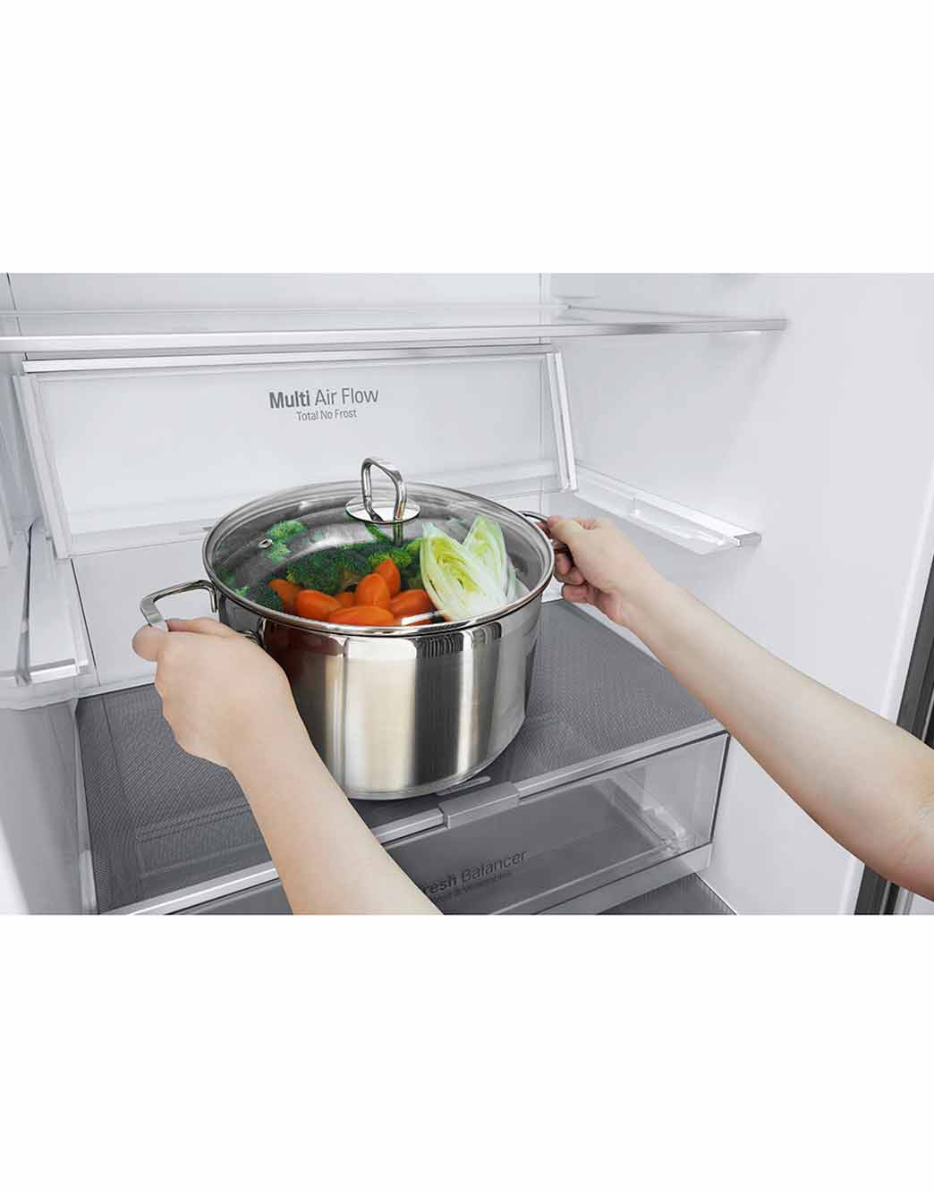 Nevera Bottom Mount LG 461L Plata Disp. Agua | LG Colombia