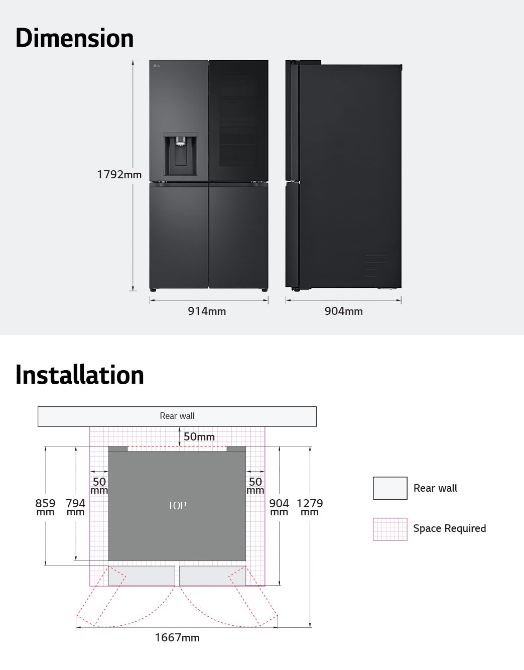 Nevecon French Door LG 847L Negro InstaView UVnano | LG CO