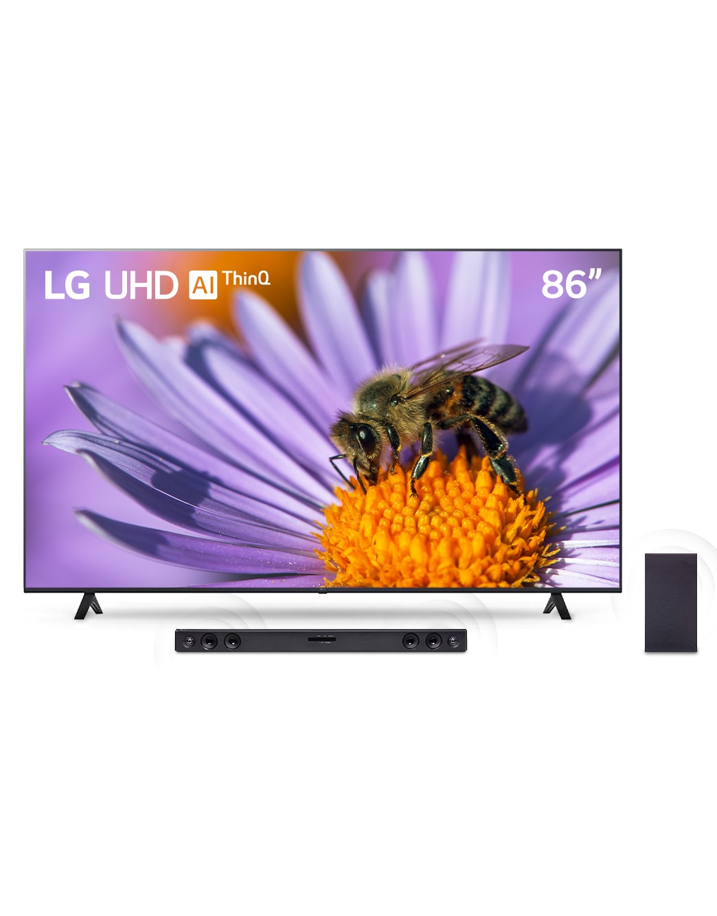 Combo TV LG 86" UHD 4K Smart TV + LG Sound Bar SQC2 Bluetooth - USB ...