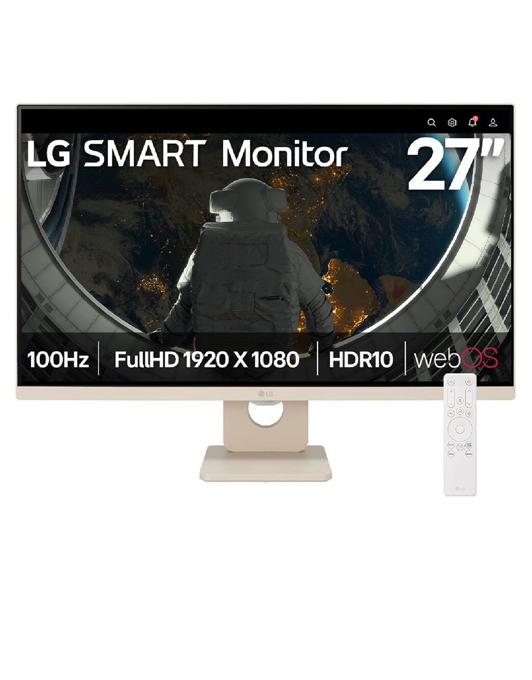 Monitor Smart 27 Pulgadas IPS 100 Hz y webOS23 + Bluetooth 100Hz | LG CO