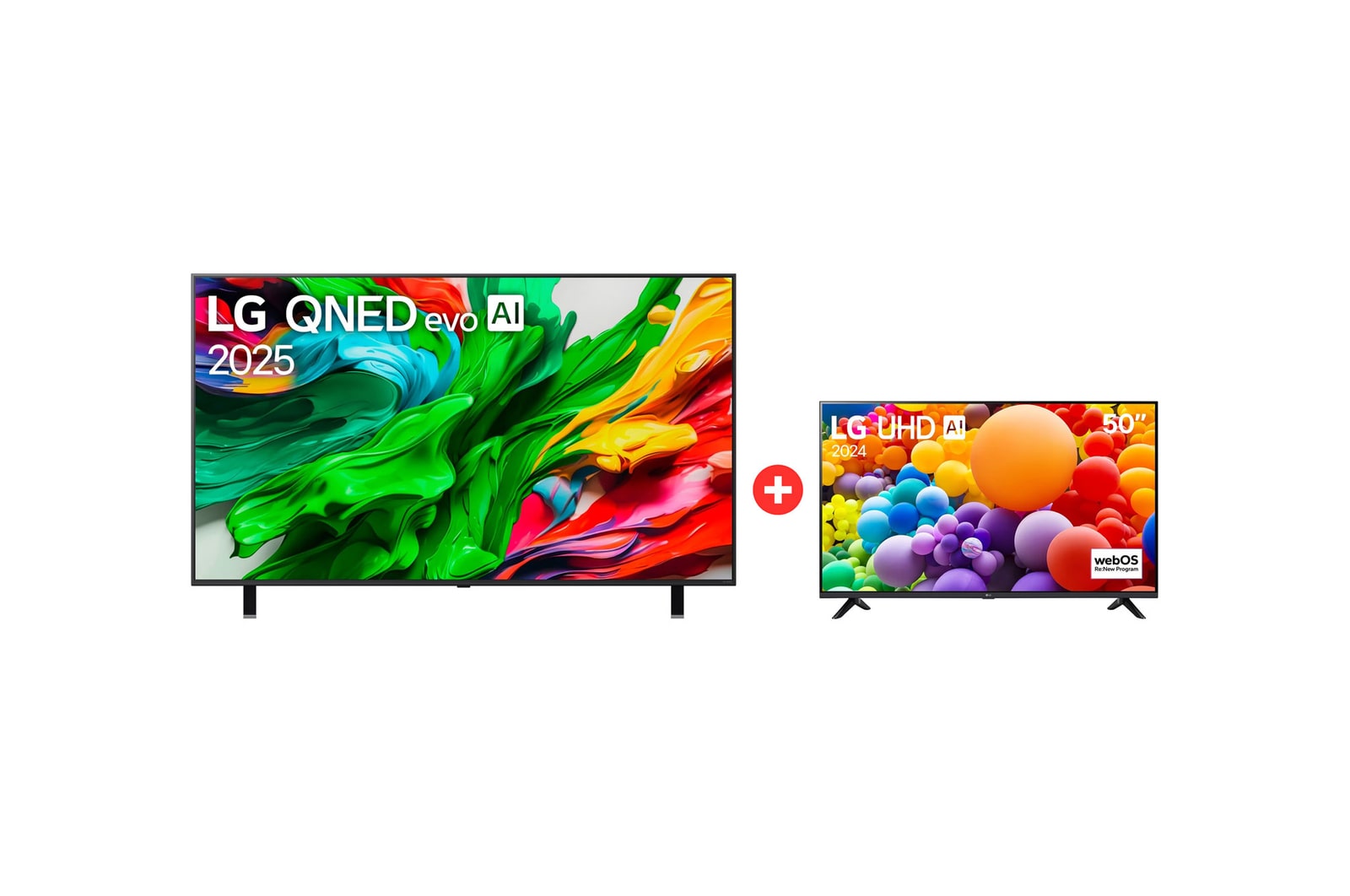 Combo TV 86" QNED85 + 50" UT7300 – ¡Brillo, detalle y un segundo TV ...