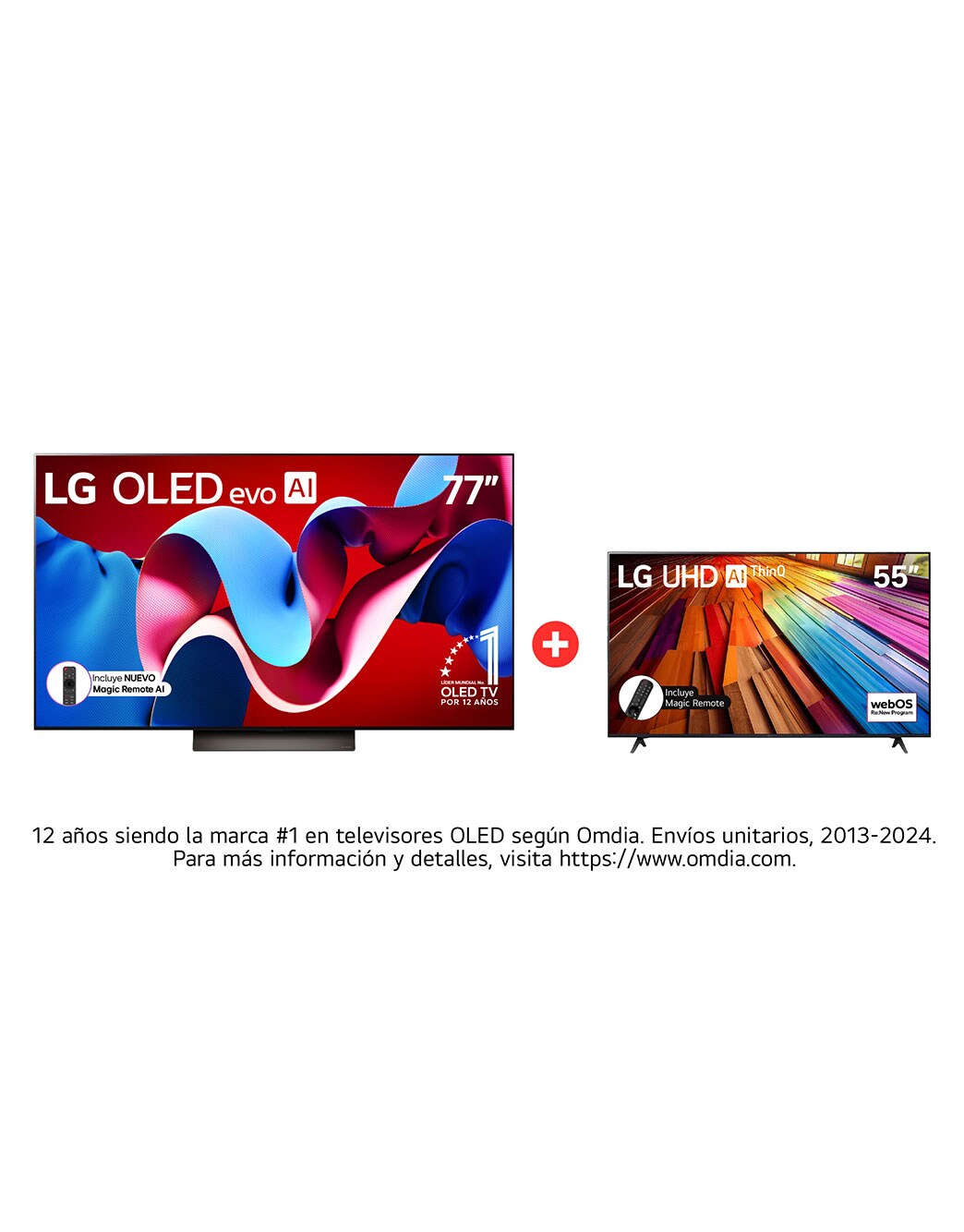 Combo TV 77" OLED C4 + 55" UT8050 – ¡OLED de cine + TV adicional para ...