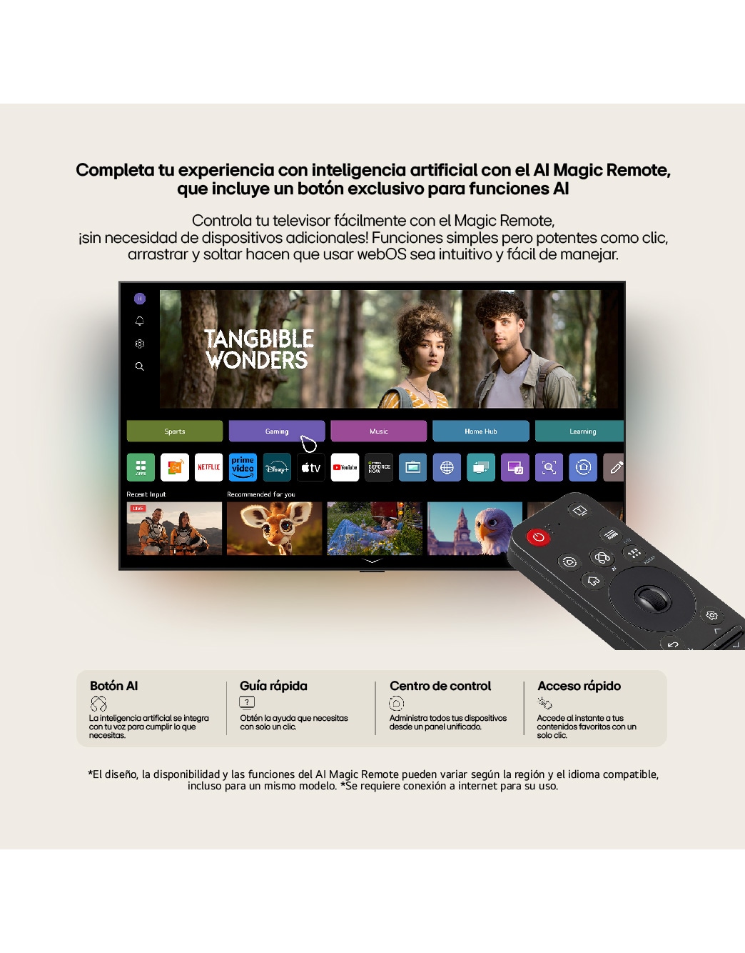 NUEVO Control Remoto LG AI MR25 – Magic Remote - MR25GA | LG CO