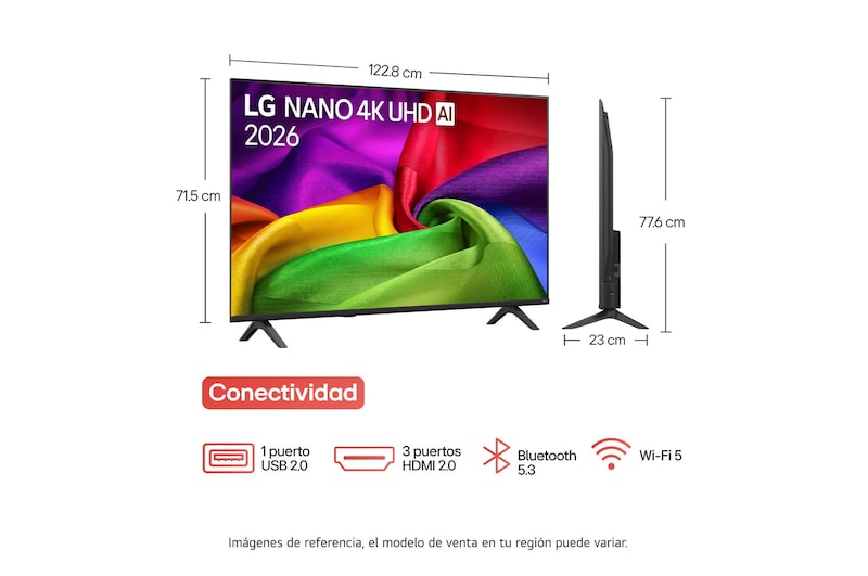 Televisor inteligente LG NANO 4K UHD AI NU85 4K de 55 pulgadas ...