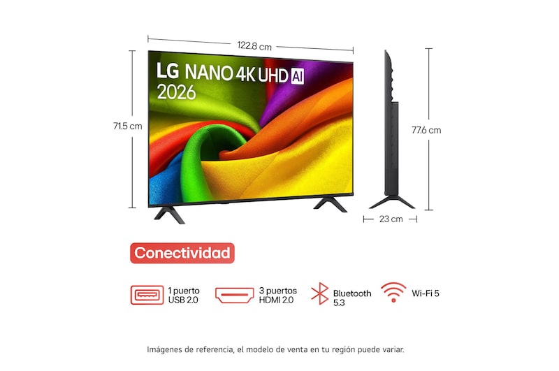 Televisor inteligente LG NANO 4K UHD AI NU85 4K de 55 pulgadas ...
