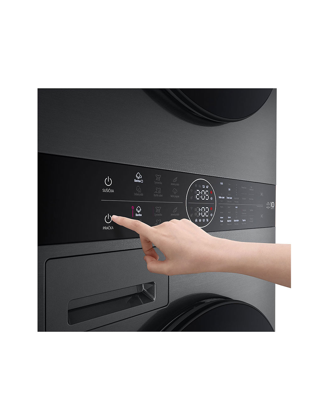 12/10 kg WashTower TurboWash™360° AI DD™ - WT1210BBF | LG Česká republika