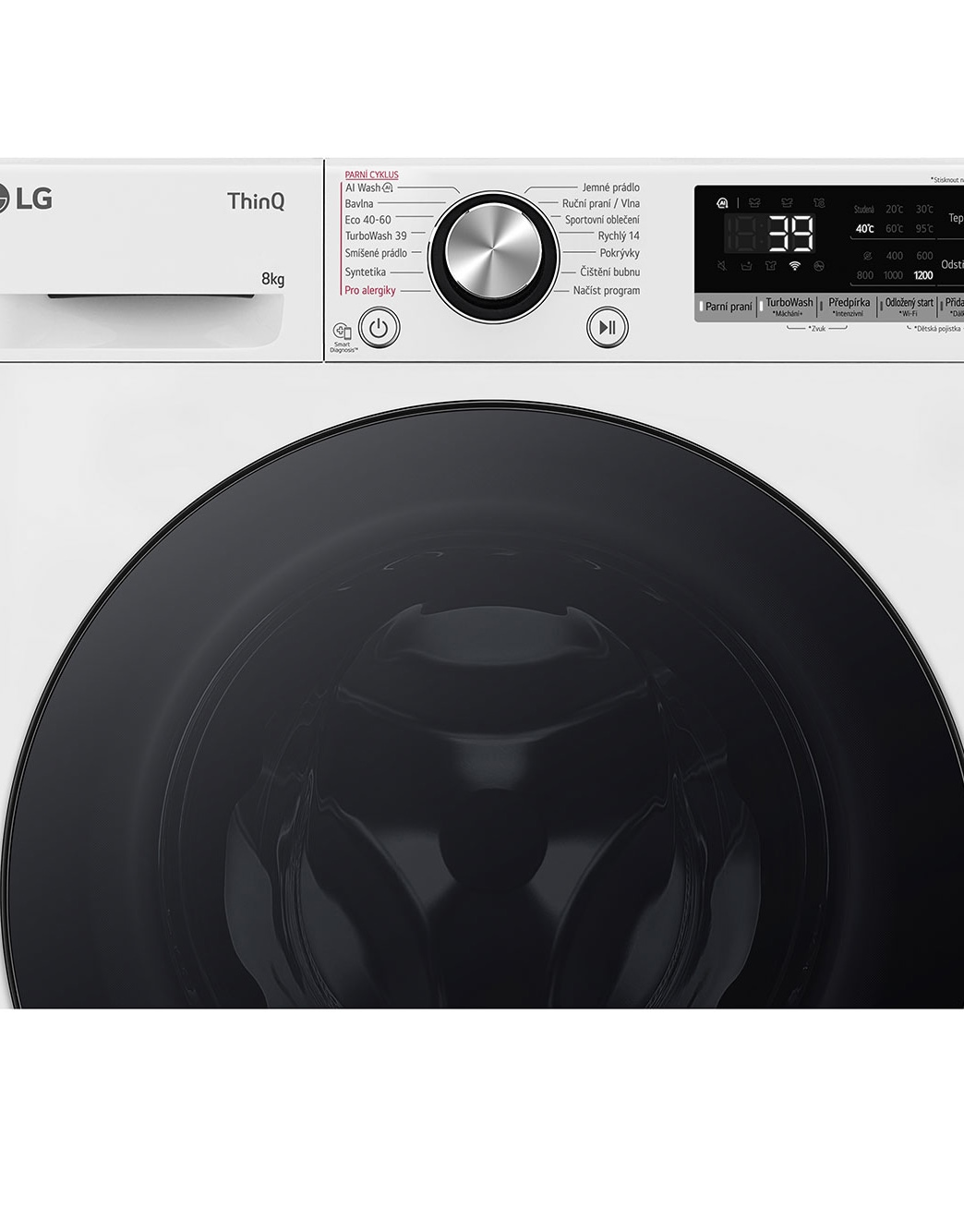 8 kg slim parní pračka AI DD™ - FLR7A82WG | LG CZ