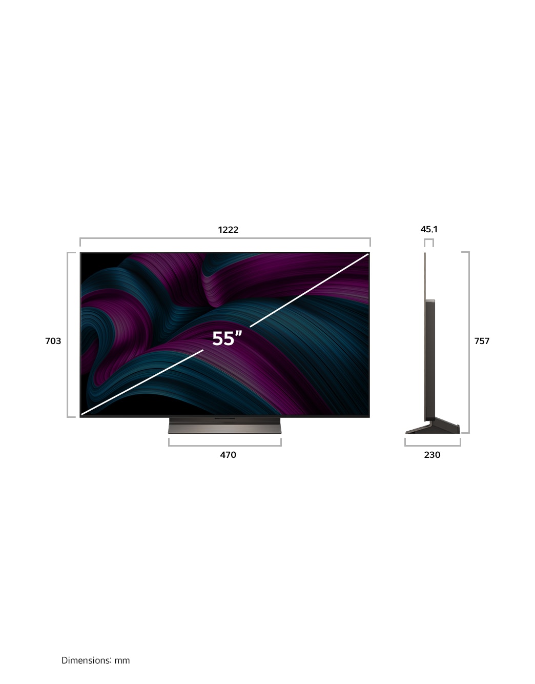 55 Zoll LG OLED evo AI C5 4K Smart TV - OLED55C59LB | LG DE