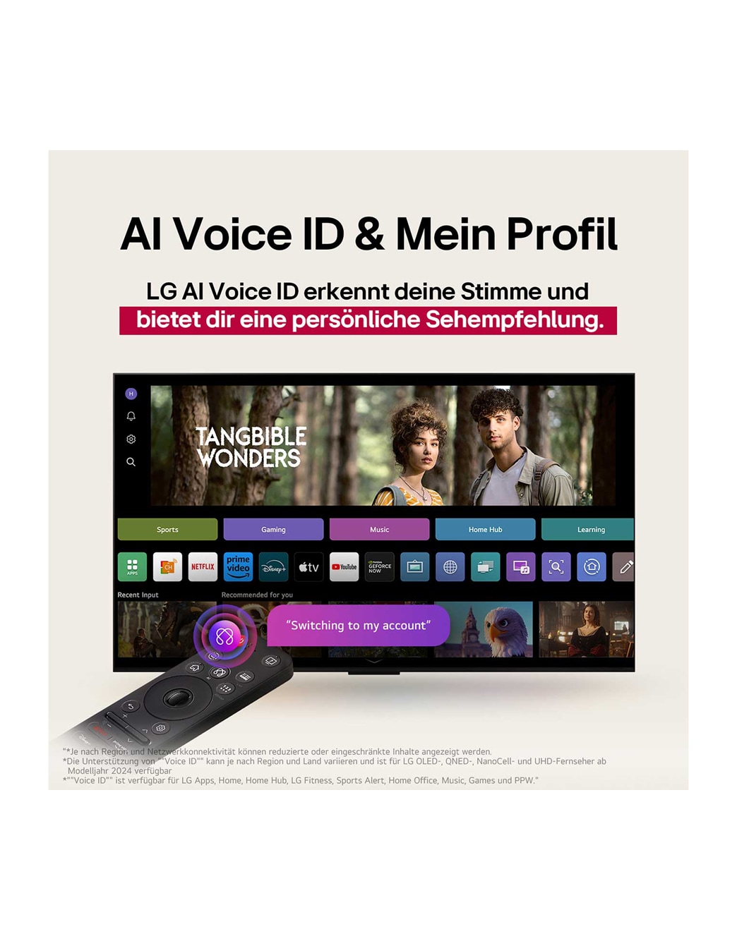 55 Zoll LG OLED evo AI G5 4K Smart TV - OLED55G58LW | LG Deutschland