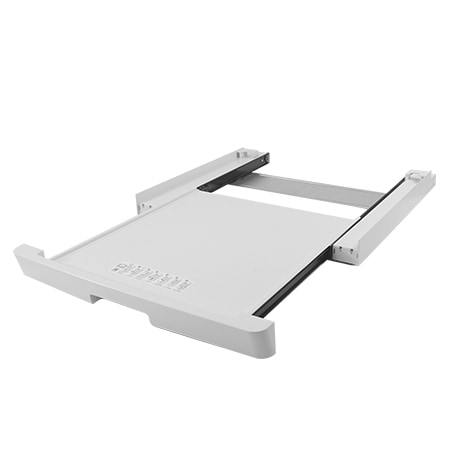 Waschmaschinen- und Trockner-Stapelset (ausziehbarer Einlegeboden, weiß ...