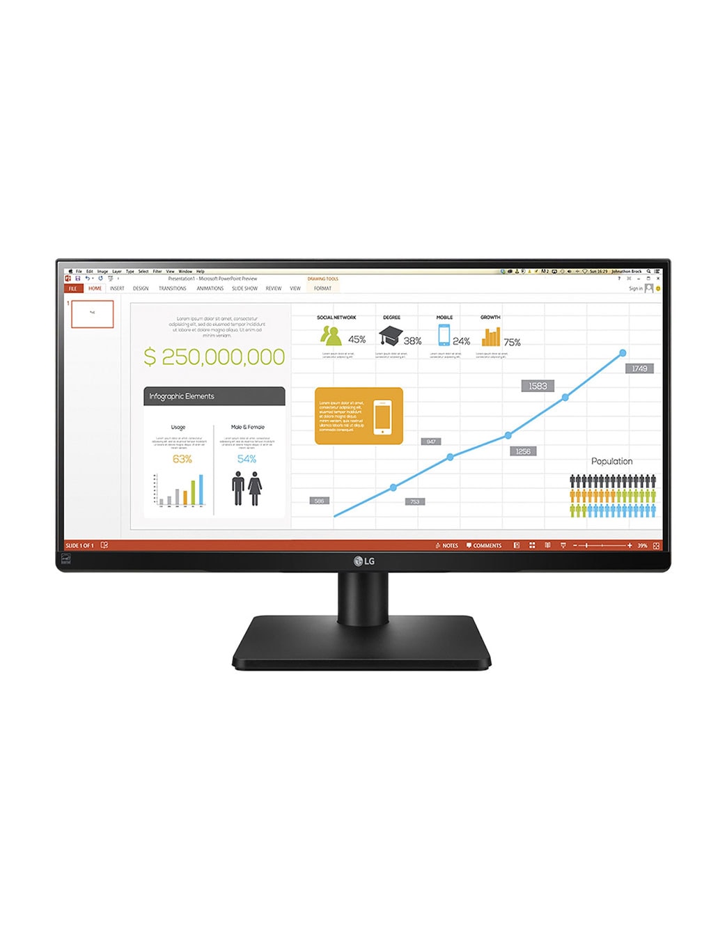 LG 29UB67-B: 21:9 UltraWide-Business-Monitor mit 73,6 cm (29 Zoll) FHD ...