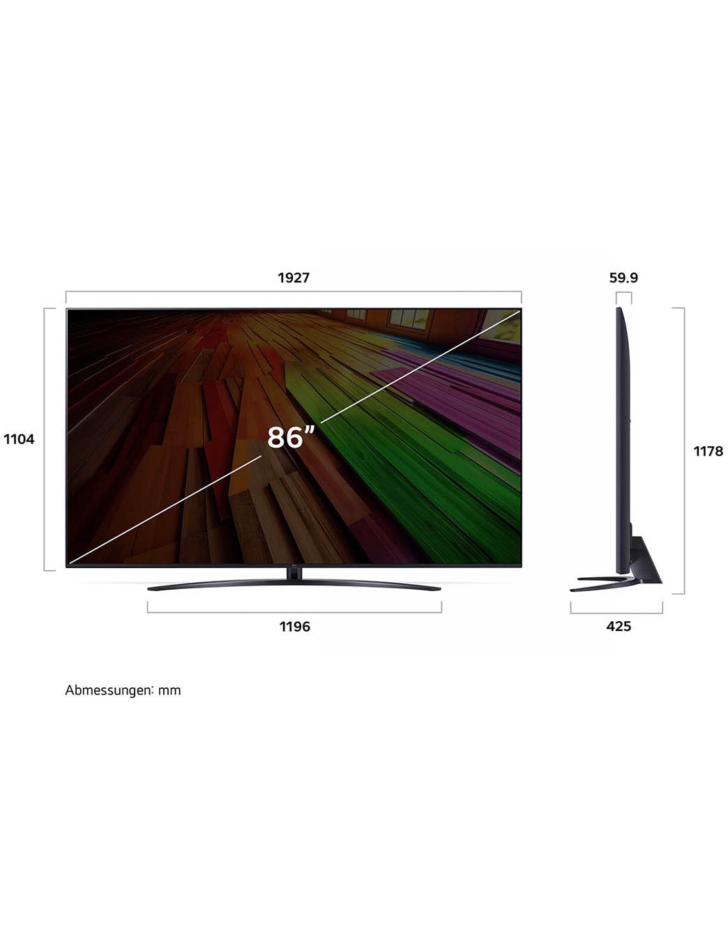 86 Zoll 4K LG UHD AI Smart TV UT81 | LG DE