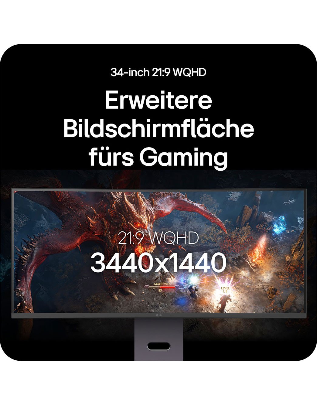LG UltraGear™ 34 Zoll OLED 160 Hz WQHD Curved Gaming Monitor | 160Hz ...
