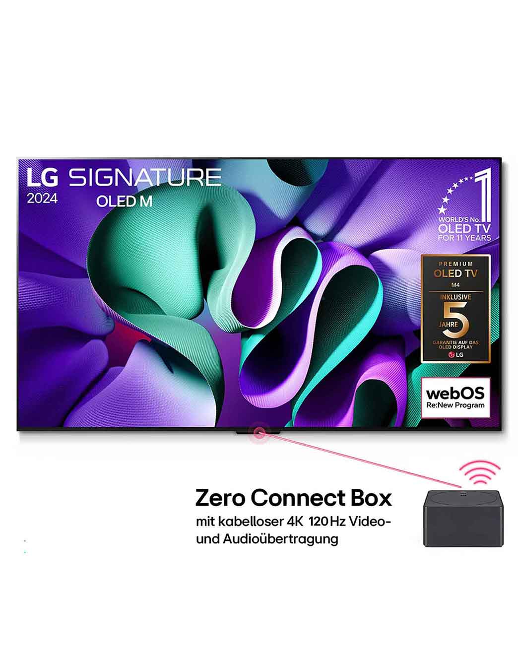 97 Zoll LG SIGNATURE OLED M4 True Wireless TV mit 4K 120 Hz Video- und ...