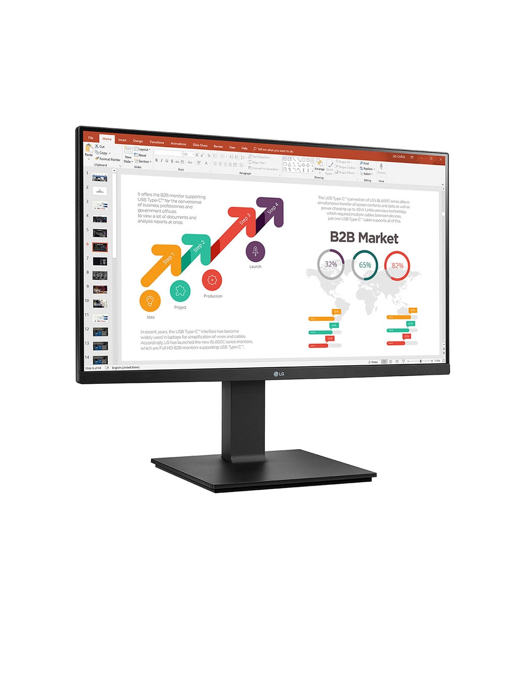 23,8 Zoll Full HD Monitor mit IPS und Lese-Modus - 24BP450Y-B | LG DE