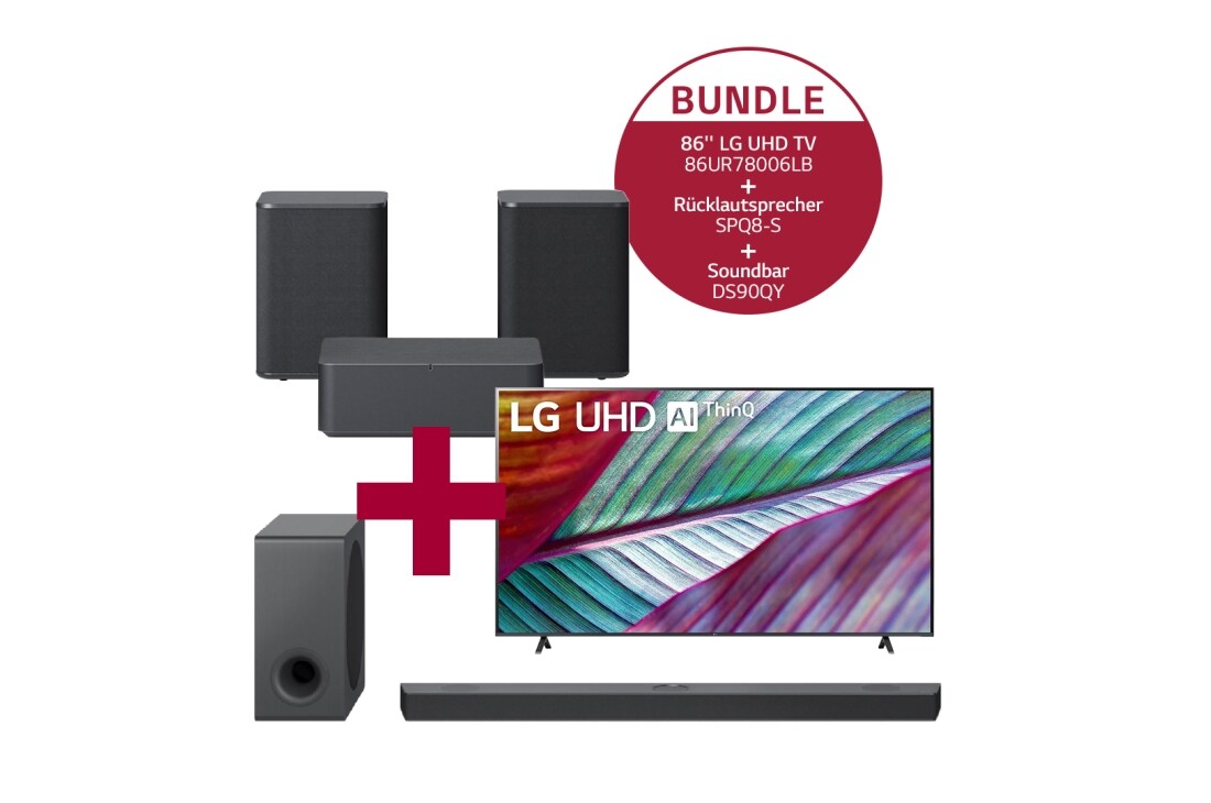 86UR78006LB 86'' LG UHD TV UR78 & SPQ8-S 2.0 Rücklautsprecher mit 140 ...