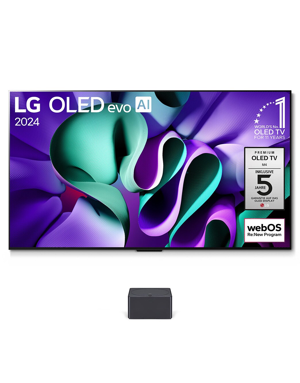 77 Zoll LG OLED evo AI M4 weltweit erster TV mit kabelloser Video- und ...