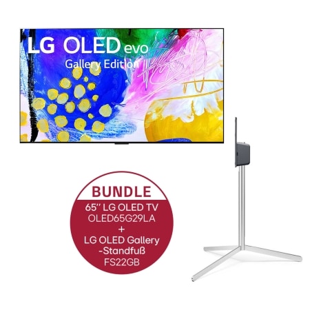 65'' LG 4K OLED evo TV G2 & Gallery Stand - OLED65G29LA.FS22GB | LG DE