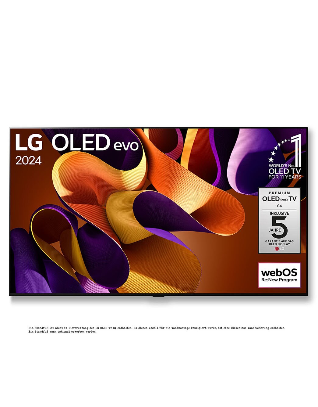 77 Zoll LG OLED evo G4 4K AI TV - OLED77G48LW | LG DE