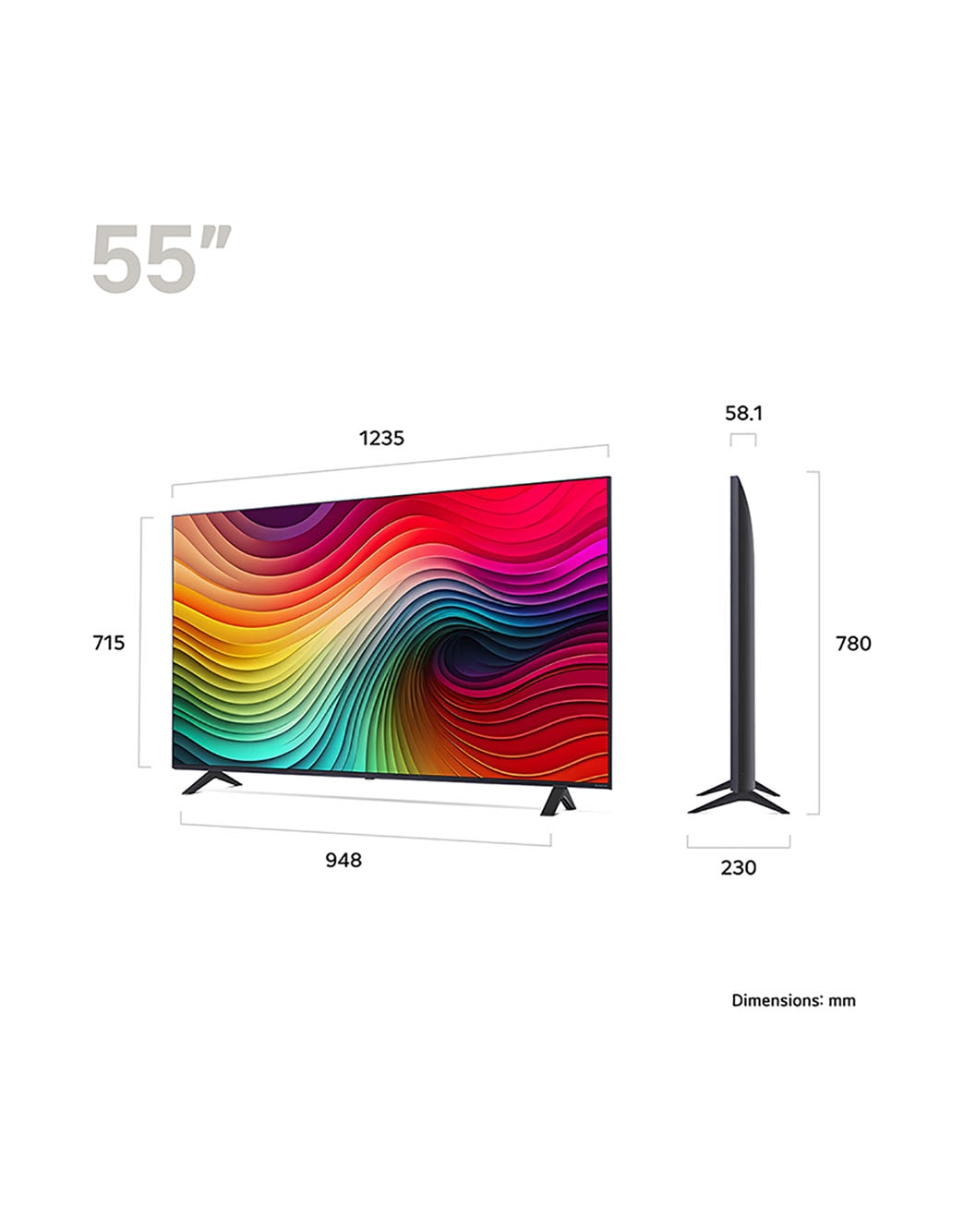 LG 55" NANO 81 - NanoCell AI 4K Smart TV (2024) - 55NANO81T6A | LG DK