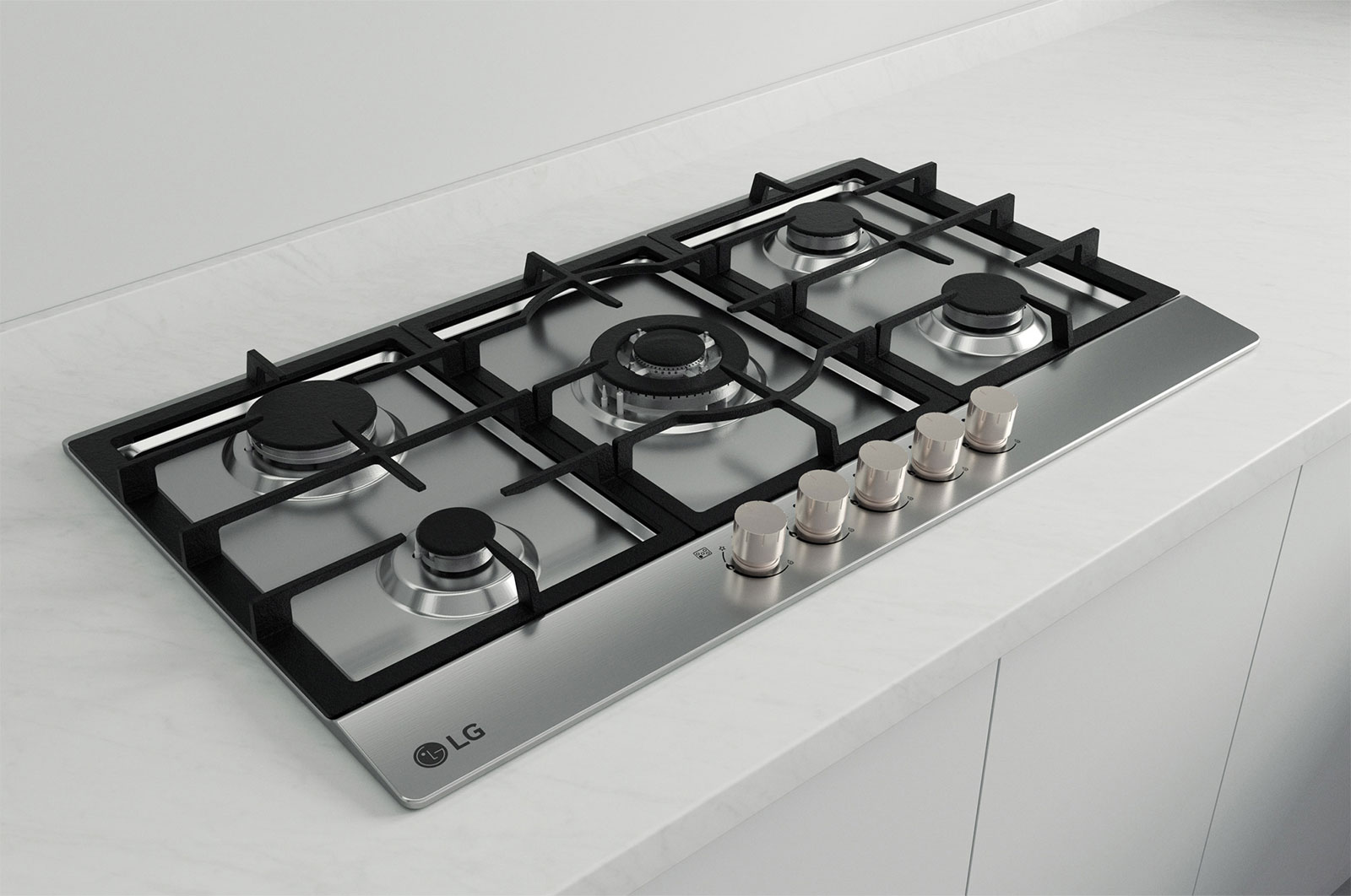 LG Gas Cooktop 5 Burners 90 cm Stainless - CG5Z3626S | LG EG