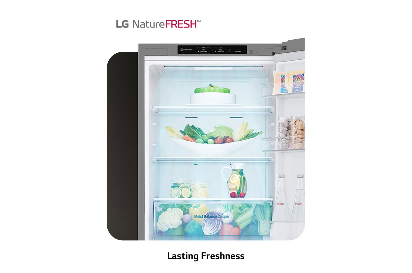 LG Refrigerator,Bottom freezer,344L-GW-B489FMGW | LG EG_EN