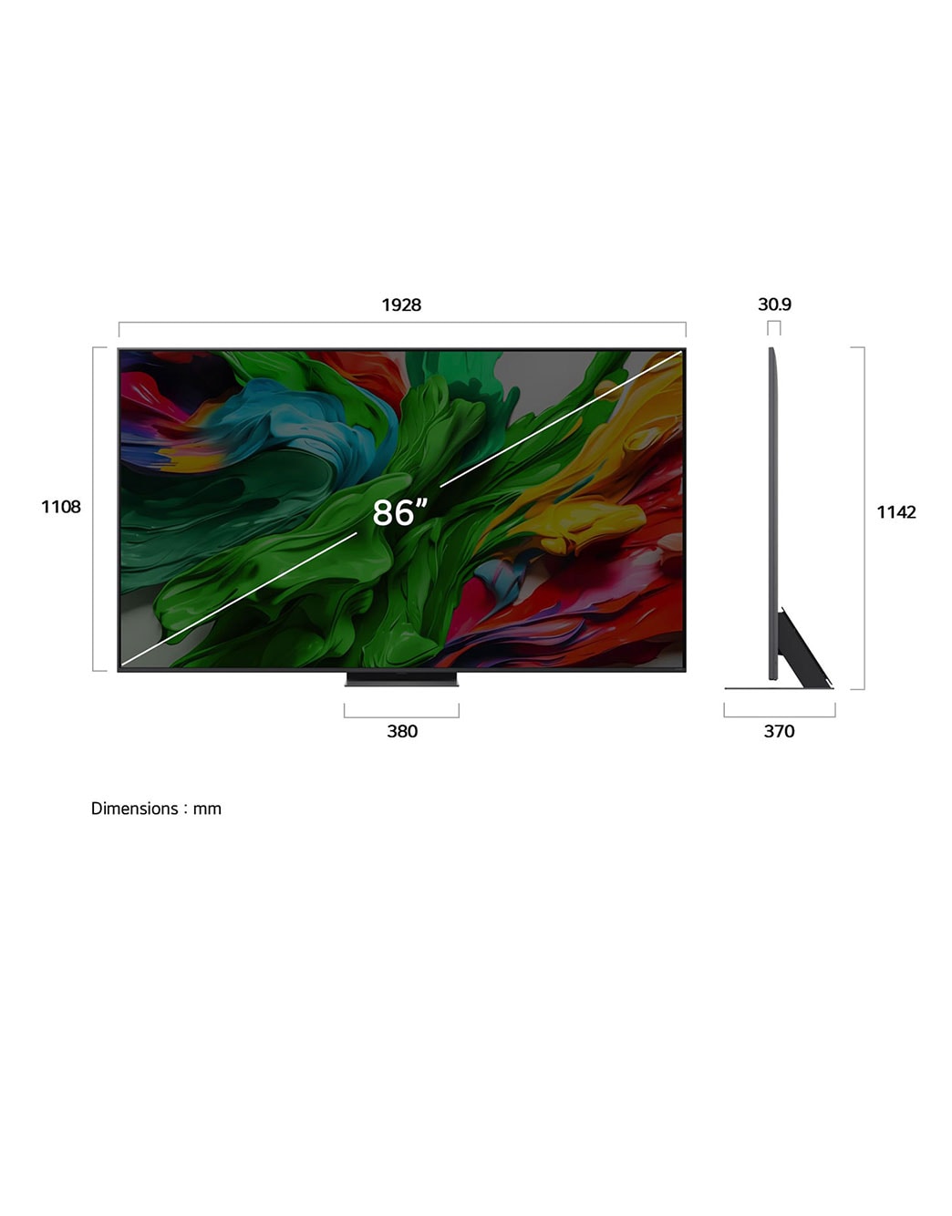 86 inch LG QNED evo AI QNED86 MiniLED 4K 120Hz Smart TV AI Magic remote ...