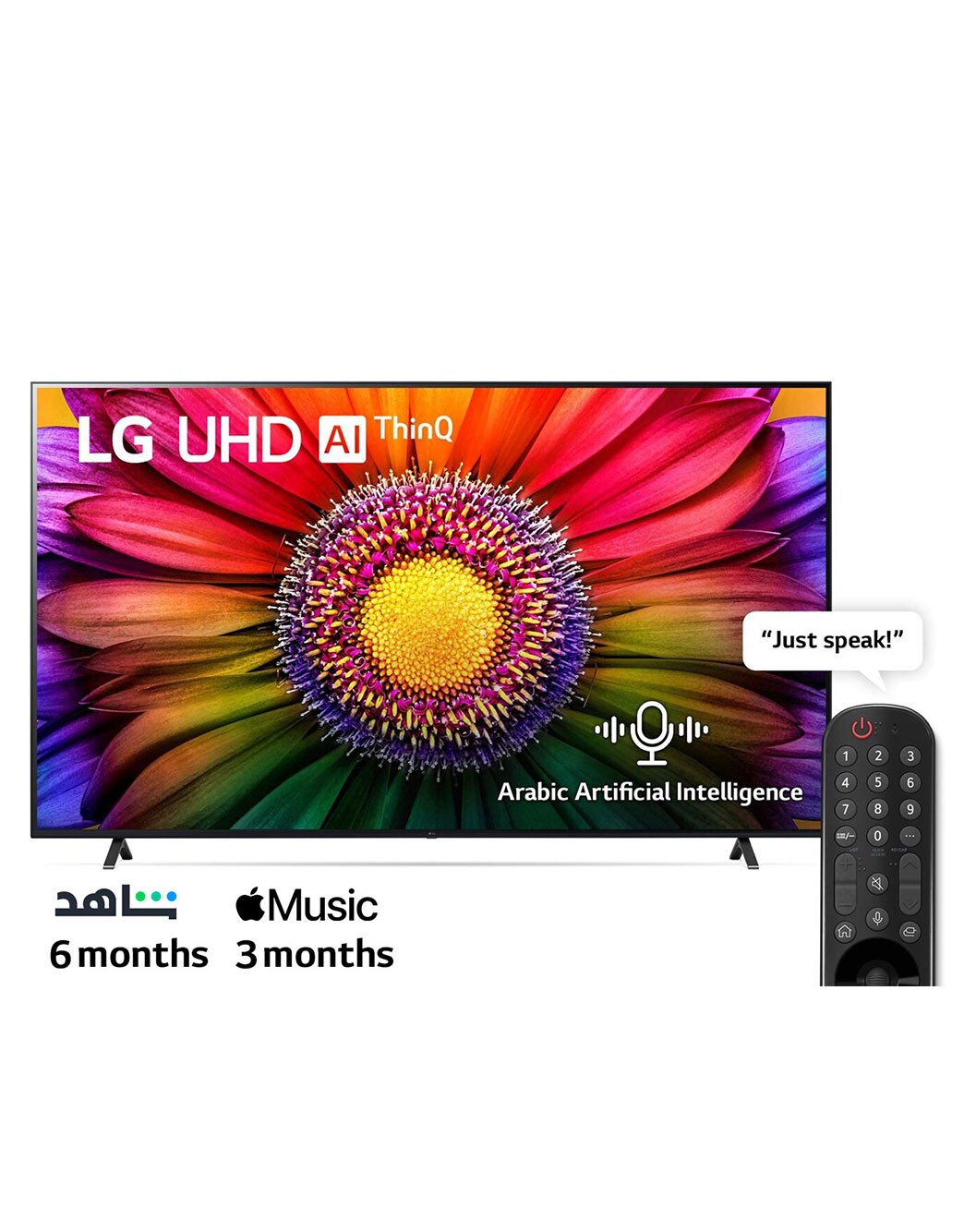 LG, UHD 4K TV, 86 inch UR80 series, WebOS Smart AI ThinQ, Magic Remote ...