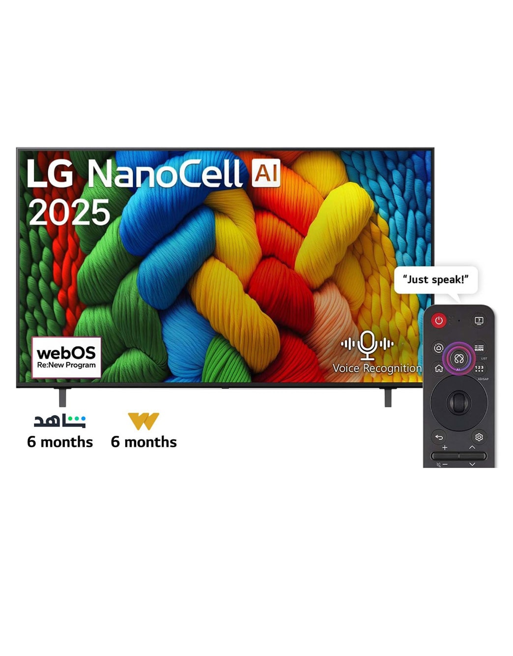 55 inch LG NanoCell AI NANO80 4K Smart TV AI Magic remote HDR10 webOS25 ...