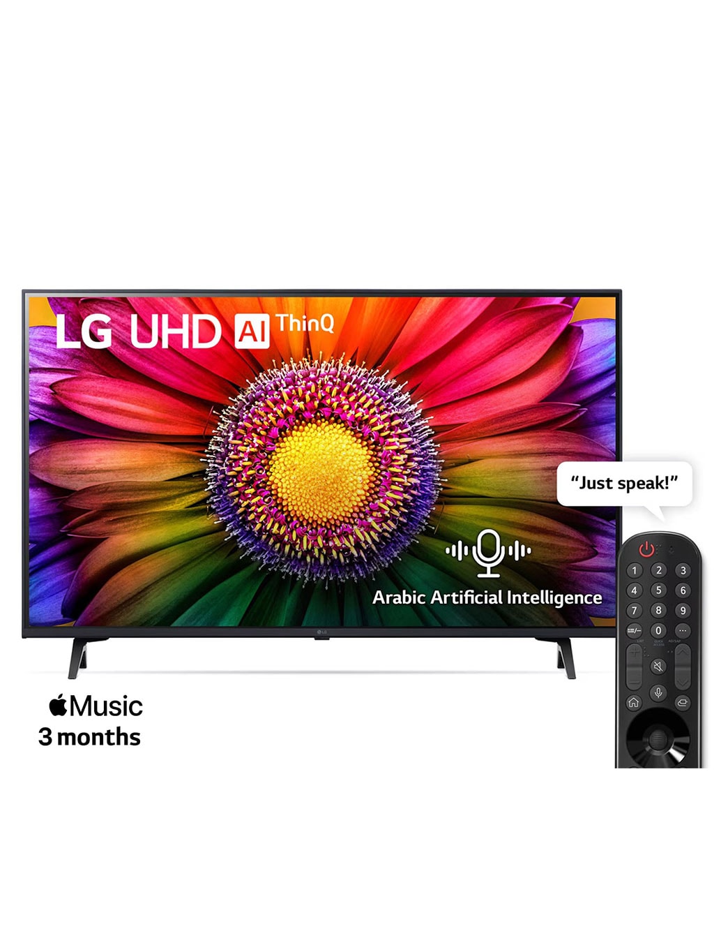 LG, UHD 4K TV, 43 inch UR80 series, WebOS Smart AI ThinQ, Magic Remote, 3 side cinema, HDR10 ...
