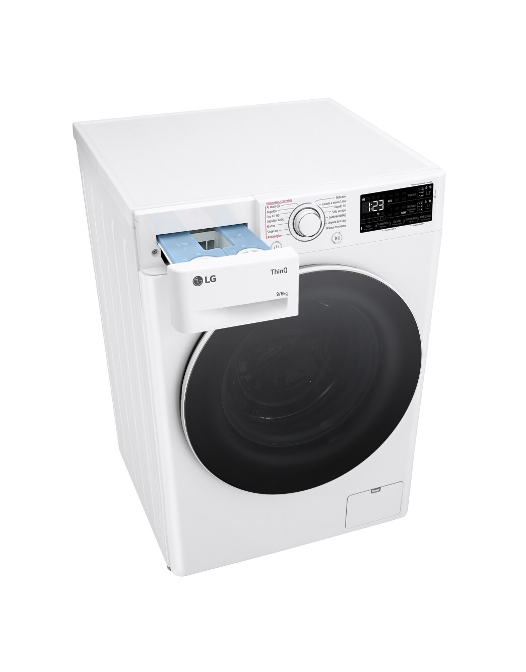 Lavasecadora inteligente AI Direct Driveᵀᴹ, Vapor 9/6kg, 1400rpm, Un 10% más eficiente que A ...