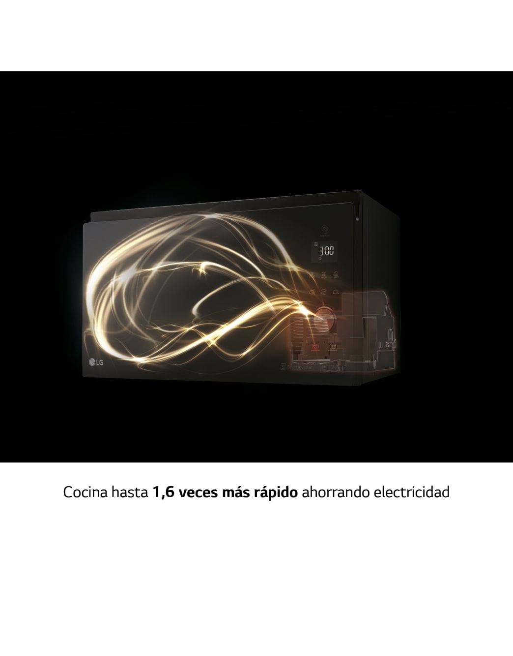 Microondas Grill Smart Inverter 1000W de 25 litros, Acero negro ...