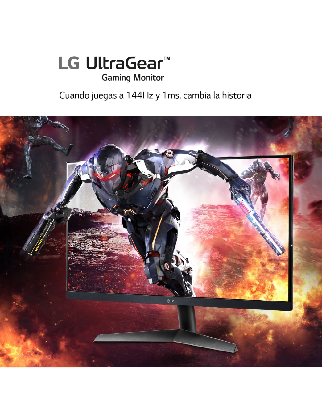 Monitor Gaming LG UltraGear™ de 24 pulgadas, Full HD 144Hz - 24GN60R-B | LG ES