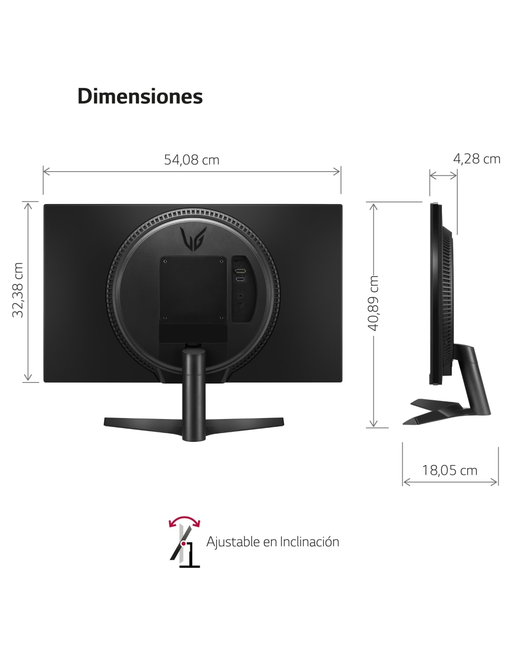 Monitor Gaming LG UltraGear™ de 24 pulgadas, Full HD 144Hz - 24GN60R-B ...
