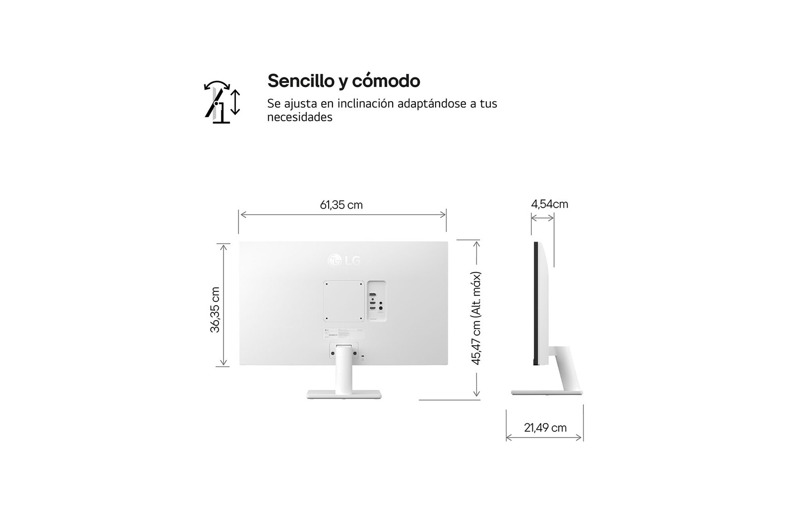 Monitor LG UltraFine 27'' , IPS, 4K UHD, 60 Hz - 27US500-W | LG ES