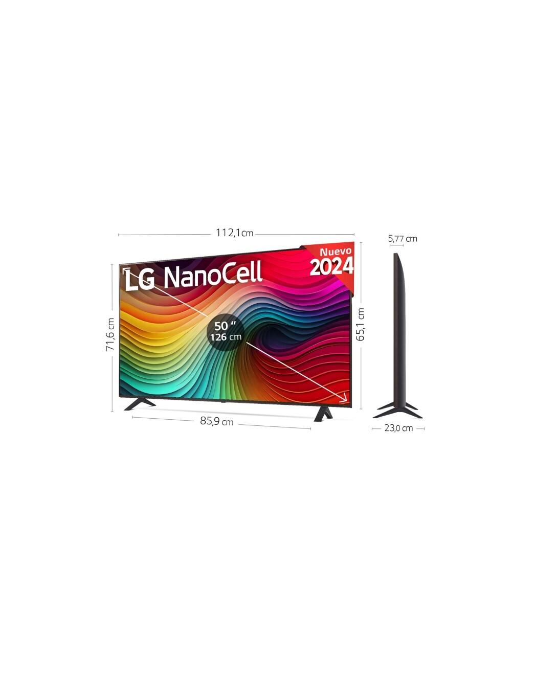50 pulgadas TV LG NANOCELL 4K serie AI NANO82 con Smart TV WebOS24 - 50NANO82T6B | LG ES