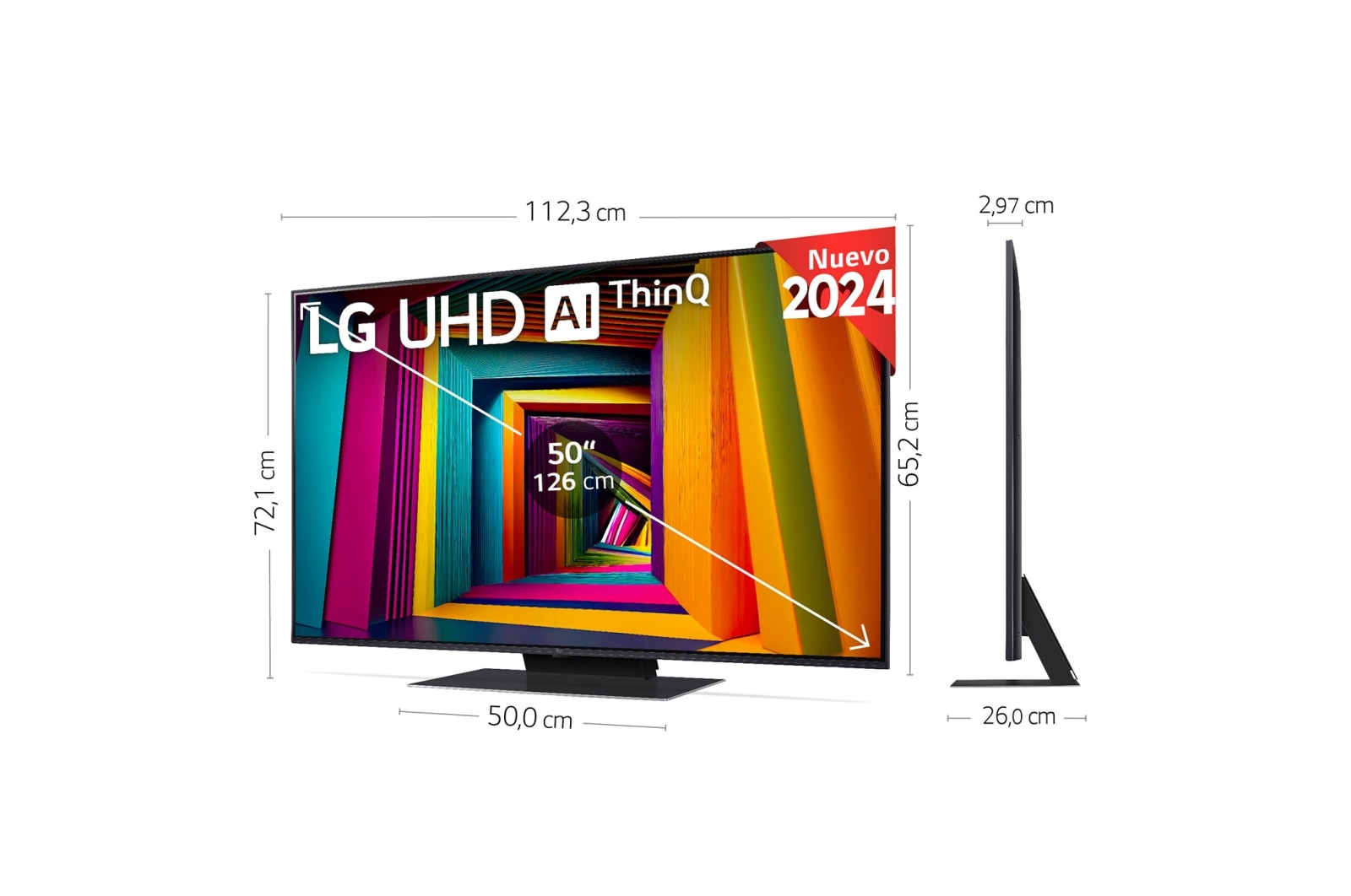50 pulgadas Smart TV LG UHD AI UT91 4K 2024 - 50UT91006LA | LG ES