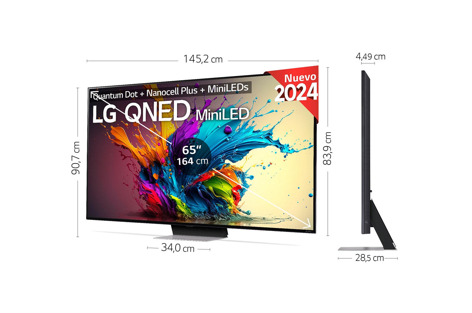 65 pulgadas Smart TV LG QNED MiniLED QNED91 AI 4K 65QNED91T6A | LG ES ...