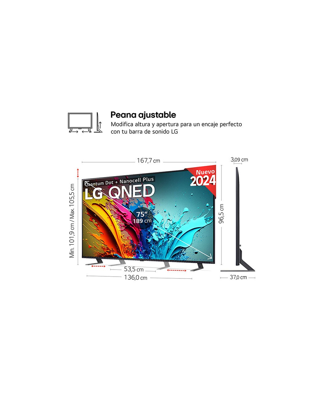 75 pulgadas Smart TV LG QNED85 AI 4K 75QNED85T6C | LG ES | LG ES