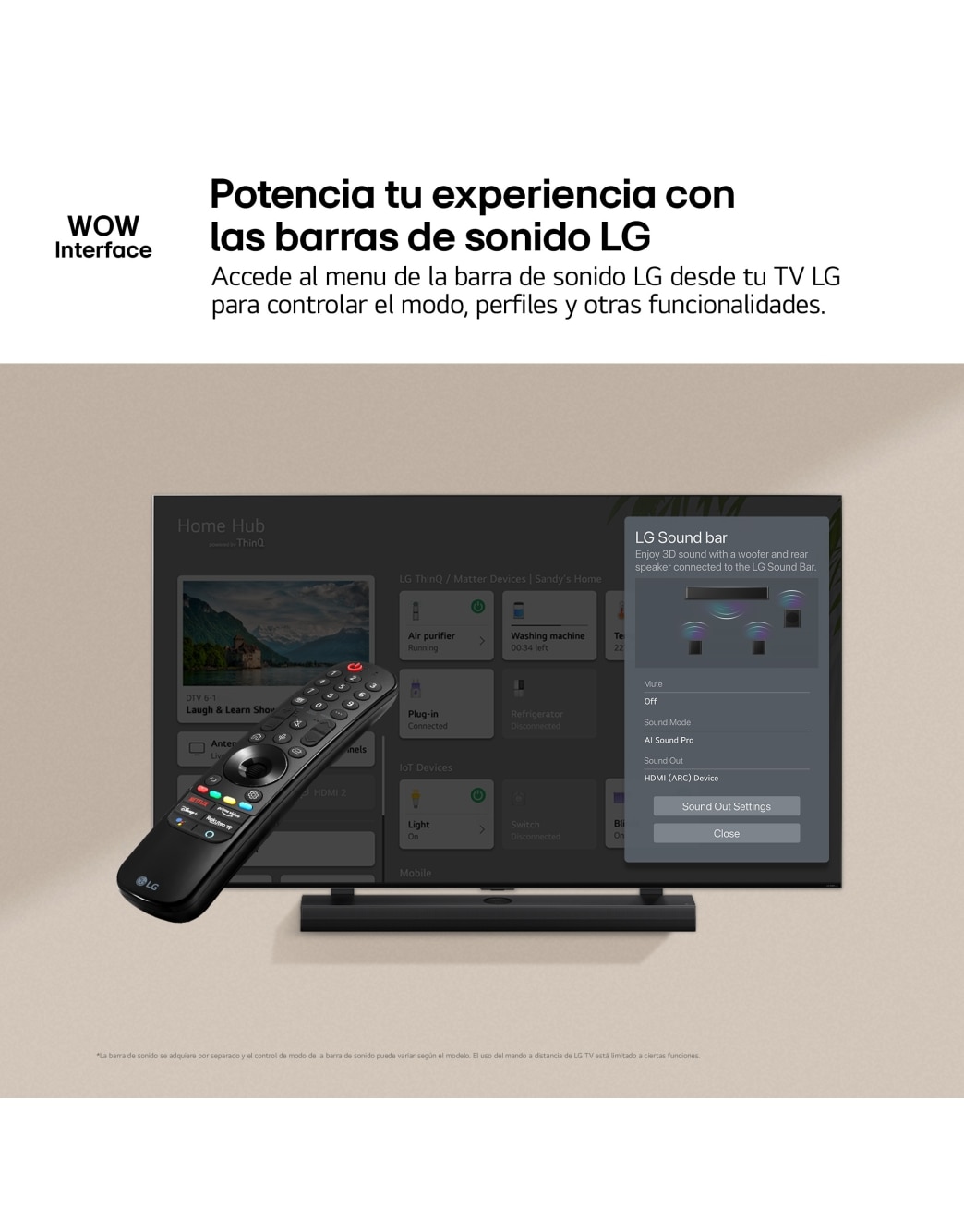 75 pulgadas TV LG UHD AI 4K serie UT80 con Smart TV WebOS24 ...