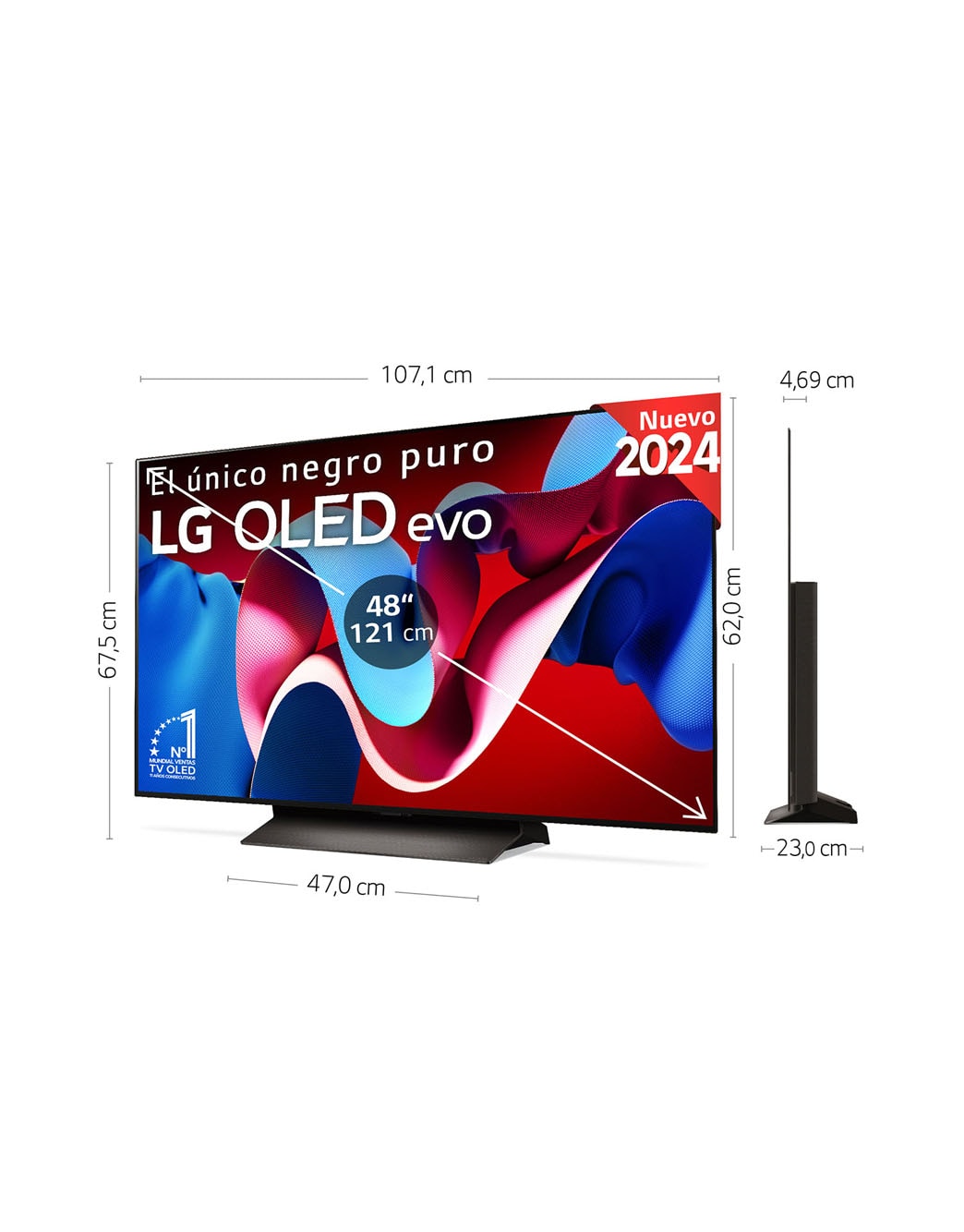 LG OLED evo AI C4 4K Smart TV 2024 de 48 pulgadas - OLED48C45LA.AEU | LG ES