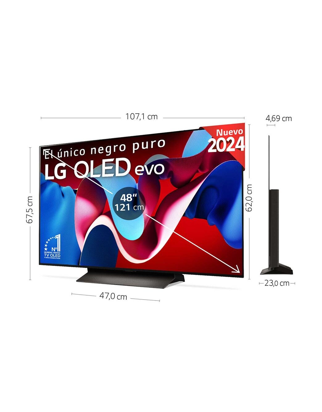 LG OLED evo AI C4 4K Smart TV 2024 de 48 pulgadas - OLED48C45LA.AEU | LG ES