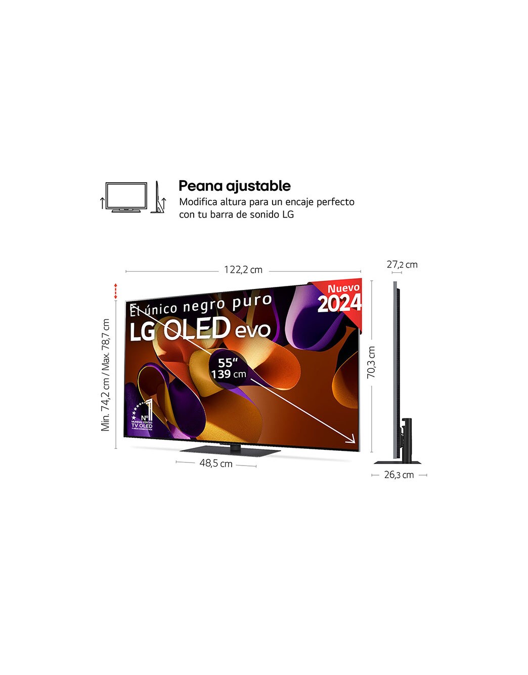 LG OLED evo CS4 4K Smart TV 2024 de 55 pulgadas - OLED55G46LS.AEU | LG ES