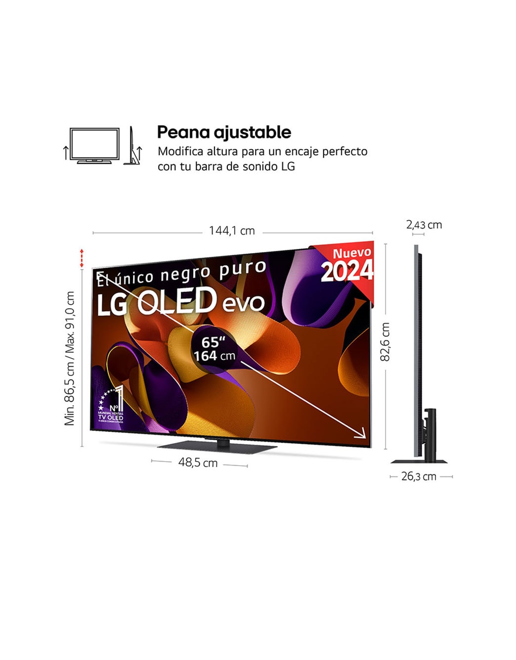LG OLED evo CS4 4K Smart TV 2024 de 65 pulgadas - OLED65G46LS | LG ES