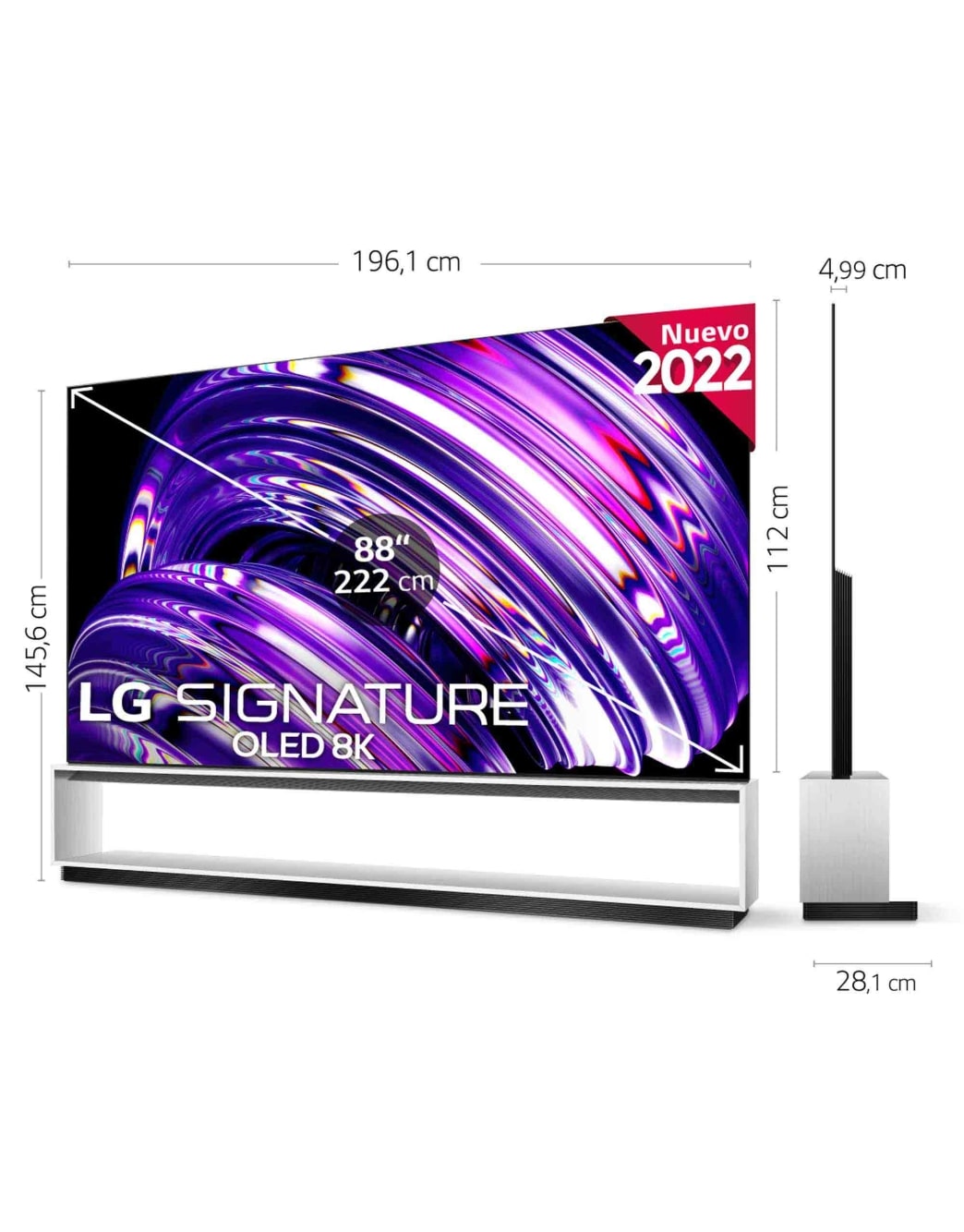 Televisor LG SIGNATURE 8K OLED, Procesador Inteligente de Máxima ...