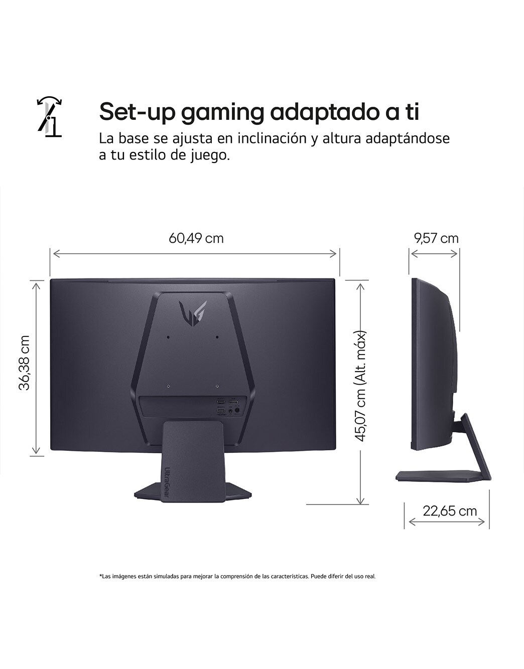 Monitor gaming LG UltraGear 27" (68,4cm) curvo 1000R, 1ms, 2560 x 1440 QHD, 180Hz, AMD FreeSync ...