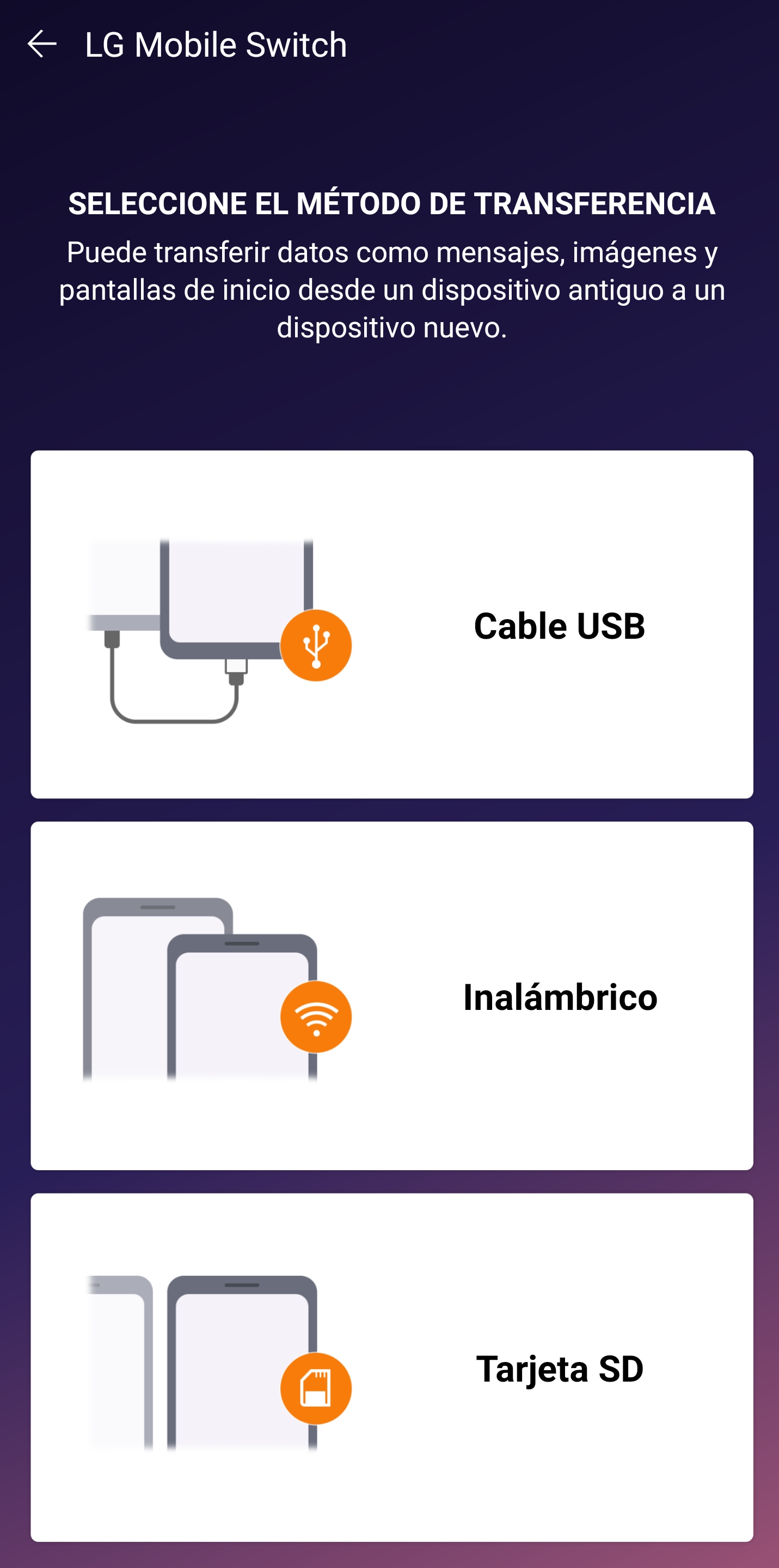 Usar Mobile Switch para Backup | LG ESPAÑA
