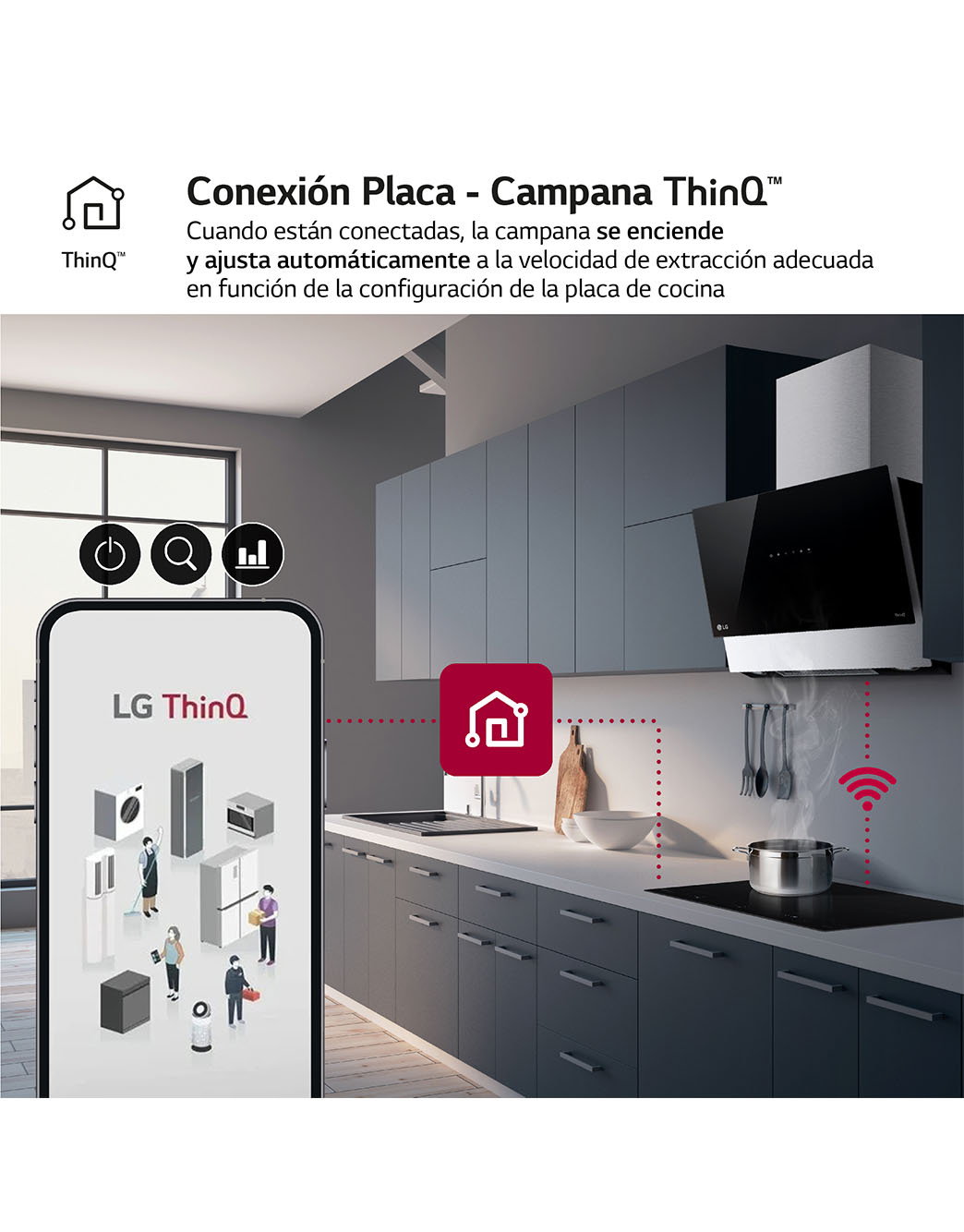 Placa de inducción de 59cm, 3 zonas –Zona grande 28 cm | LG ES