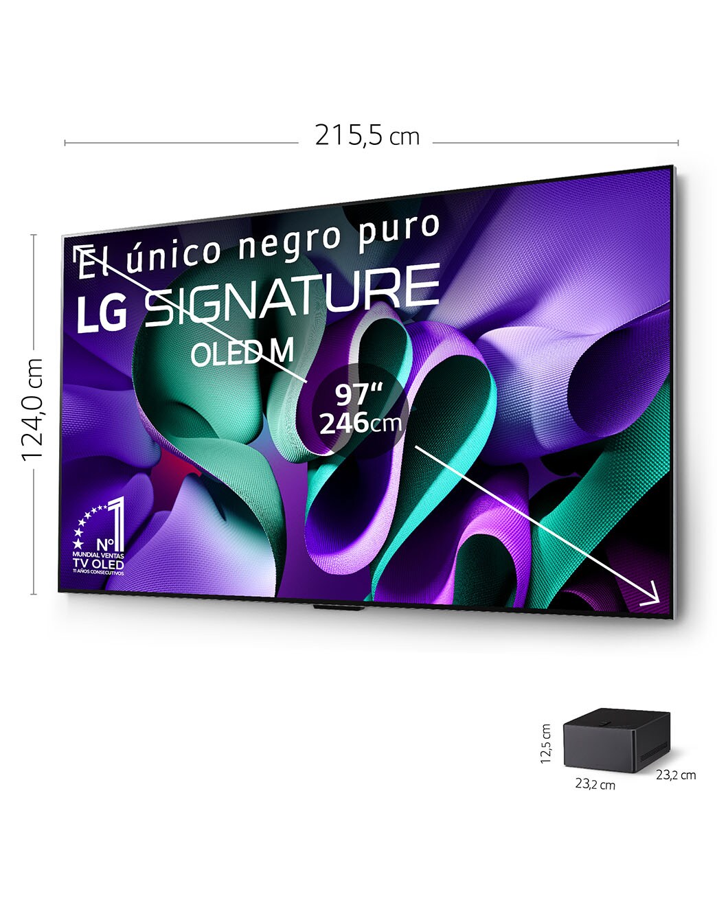 Televisor LG SIGNATURE OLED M4 True Wireless de 97 pulgadas con vídeo ...