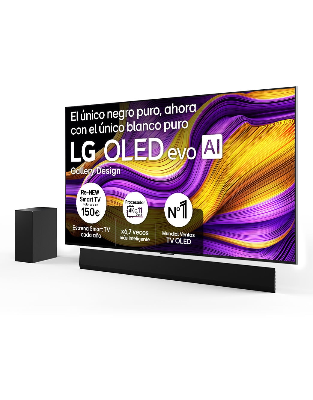 Pack Smart TV LG OLED evo AI G5 77 pulgadas 4K 2025 + Barra de Sonido ...